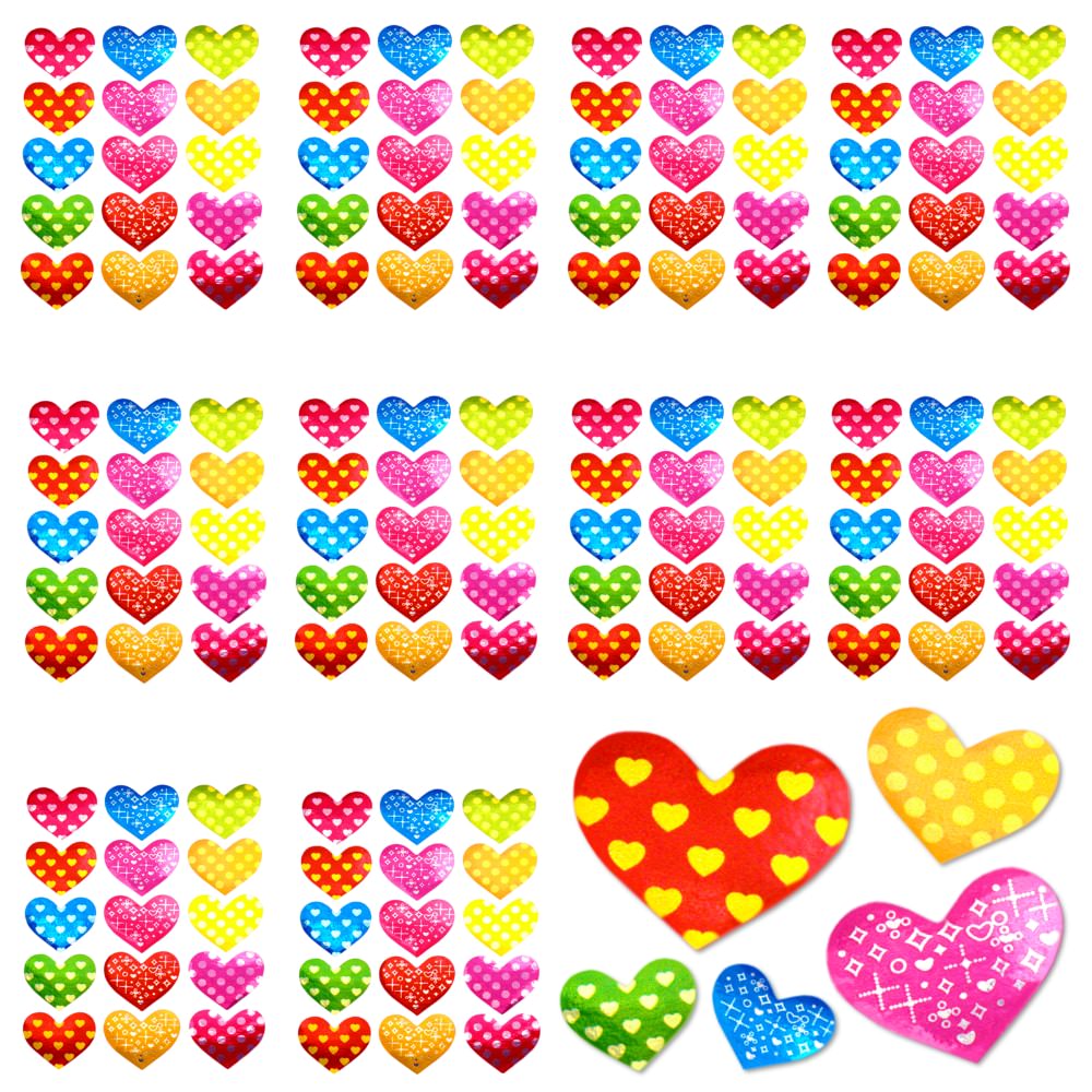 150 Herz Sticker Herzen Aufkleber Glänzend Scrapbooking - bunt ...