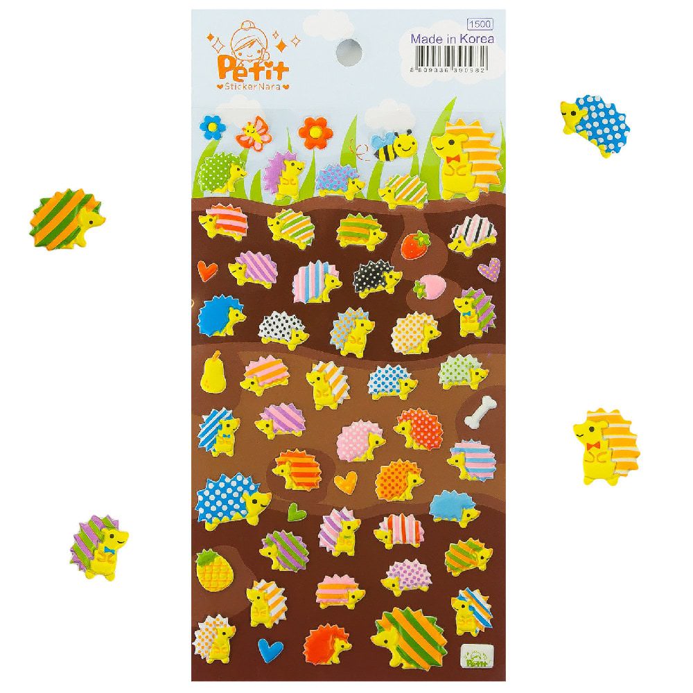 50 Igel 3D Sticker Aufkleber Set Deko Kinder — Oblique Unique