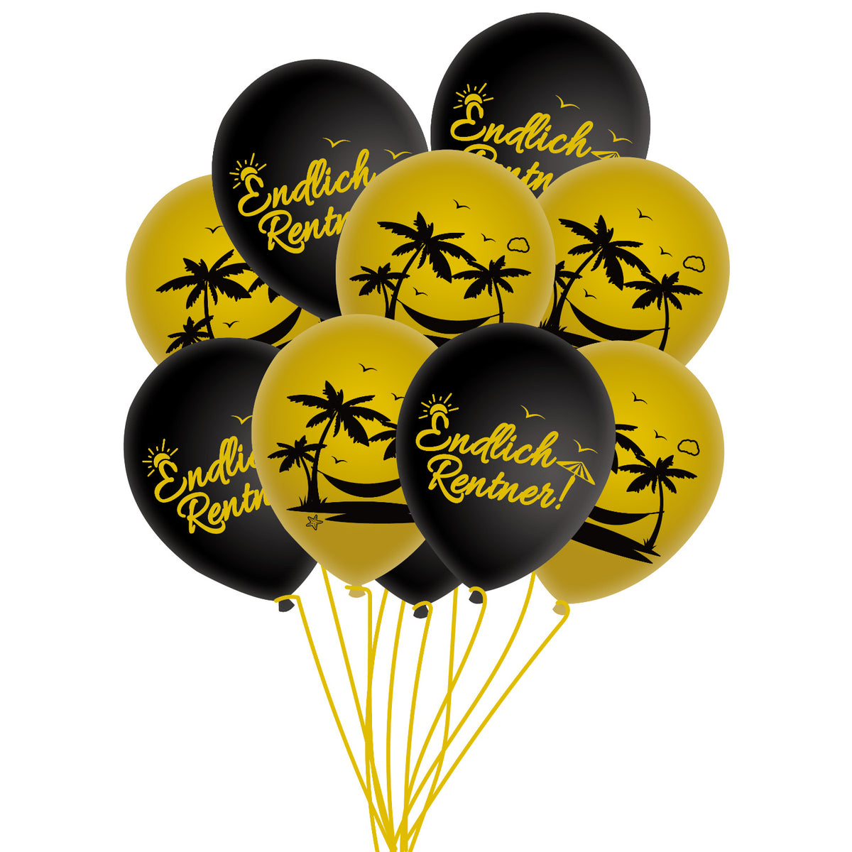 Endlich Rentner Luftballon Set - 10 Ballons als Deko für Ruhestand Ren ...