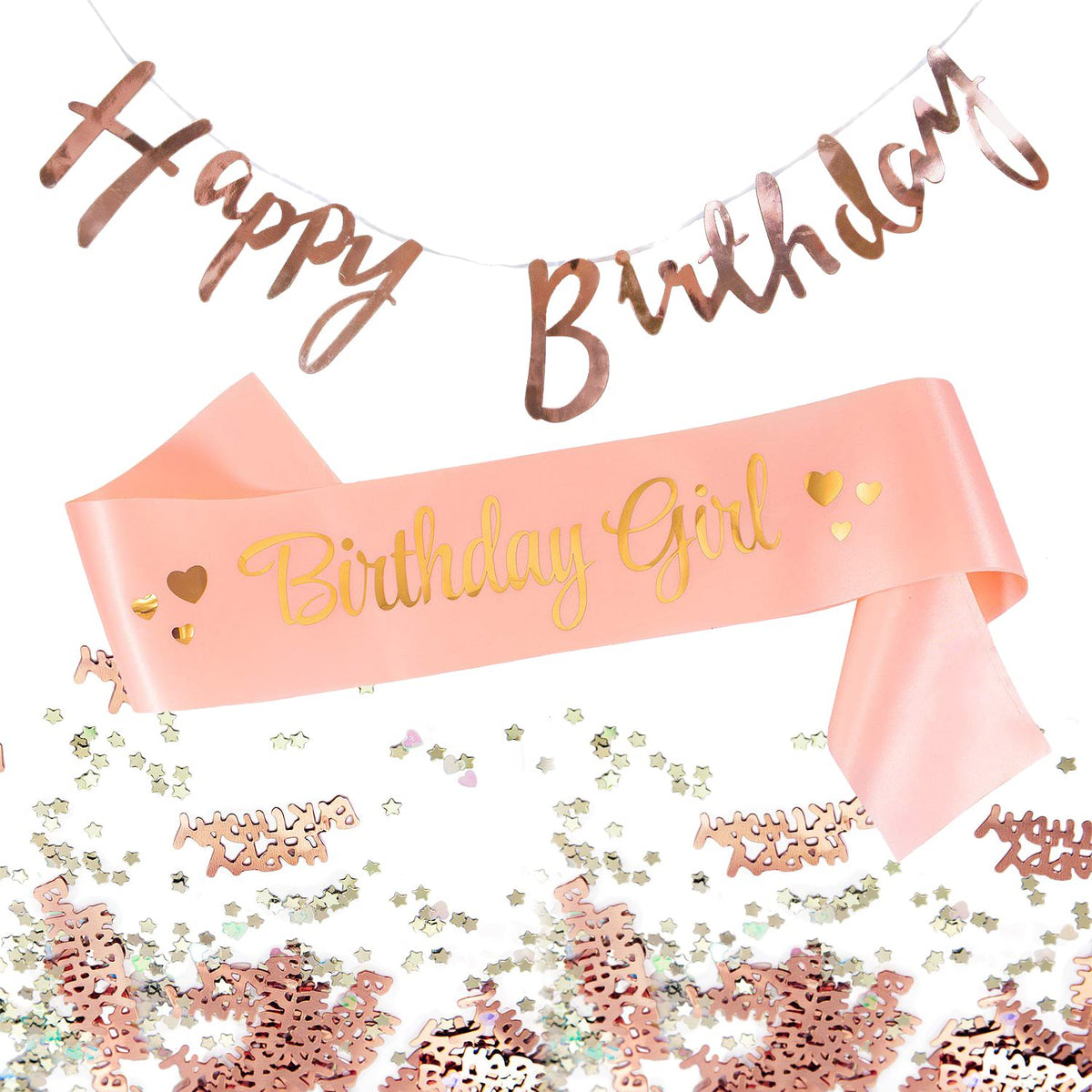 Happy Birthday Girl Geburtstag Party Deko Set Frauen - Girlande Schärp ...